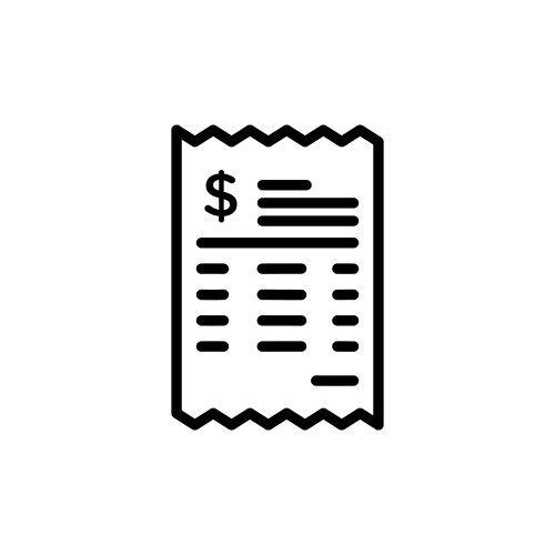 Value added tax vat icon set black filled Vector Image
