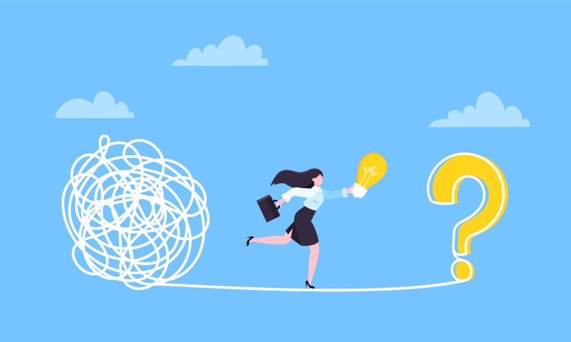 Understanding problem solution simplify challenge Vector Image