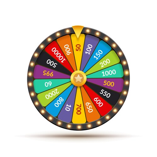 Fortune wheel in flat style blank template game Vector Image