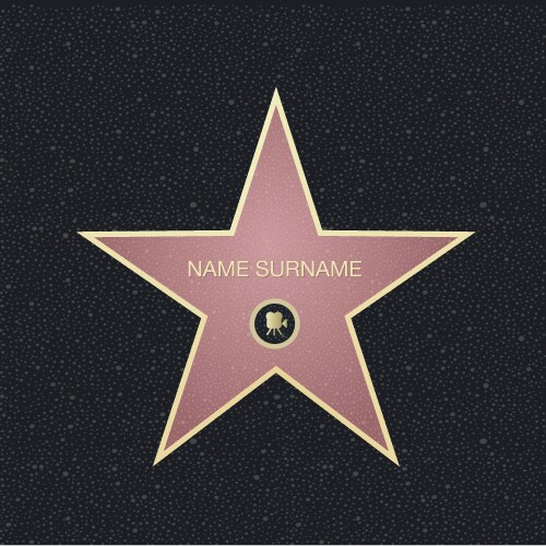Fame star on transparent background Royalty Free Vector