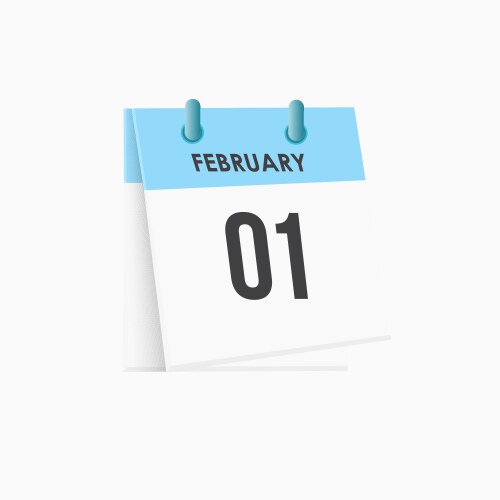 February 29 - calendar and time planner daily Vector Image