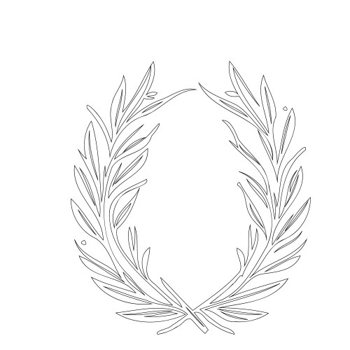Laurel wreath outline sketch Royalty Free Vector Image