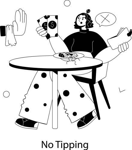 No tipping Royalty Free Vector Image - VectorStock