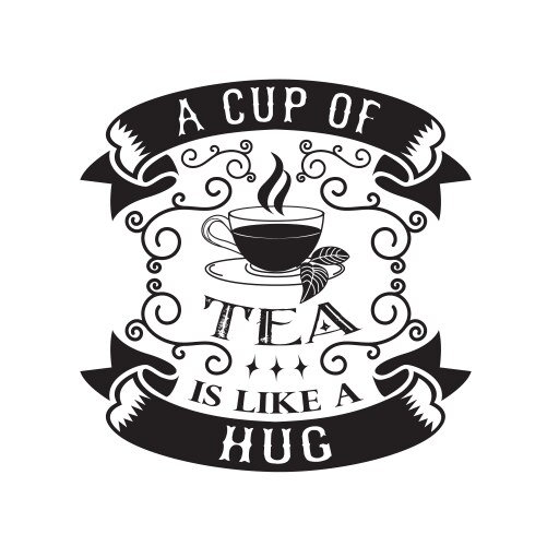 Tea quotes and slogan good for tee the best time Vector Image