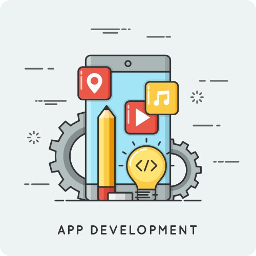 Mobile development icon Royalty Free Vector Image