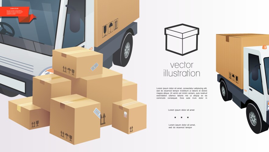 Packaging and transportation of oranges Royalty Free Vector