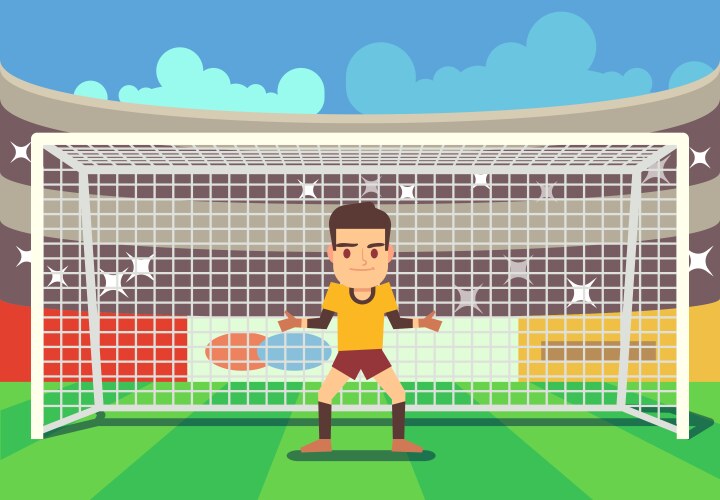 Netting soccer gate Royalty Free Vector Image - VectorStock