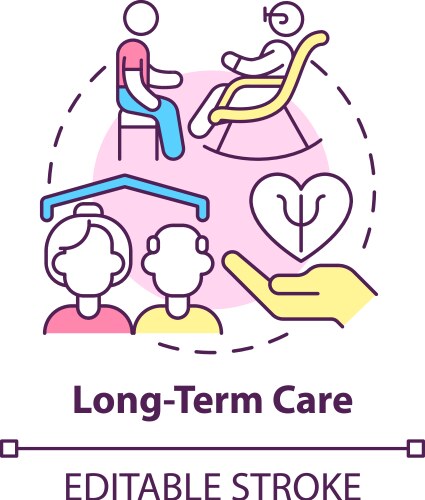 Long-term care icon from elderly collection Vector Image