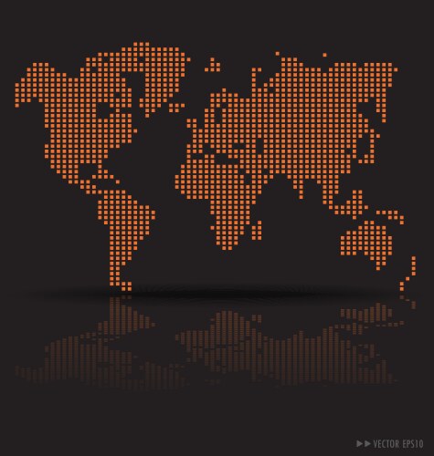 World Population Distribution Map Royalty Free Vector Image