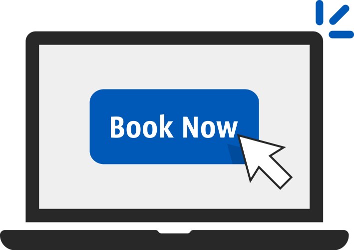 Quiet room booking emblem Royalty Free Vector Image