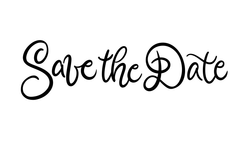 Lettering save the date Royalty Free Vector Image