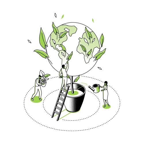 Global warming - modern flat design style Vector Image