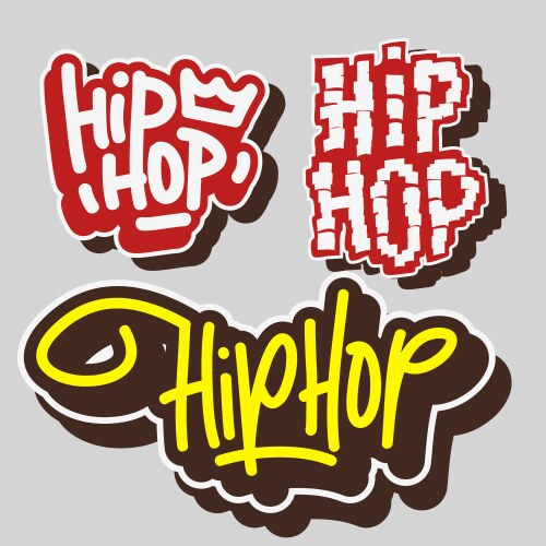 Hip hop sticker design with graffiti paint can Vector Image