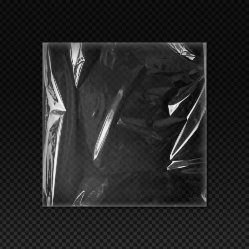 Realistic design of plastic transparent sticker Vector Image