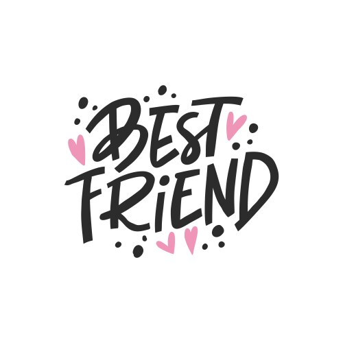 Happy three friends line style logo Royalty Free Vector