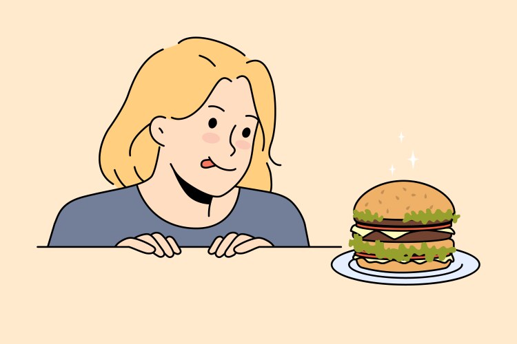 Sad fast food characters fries cola burger Vector Image