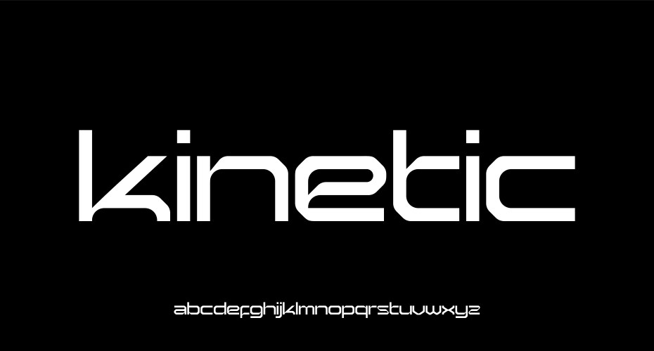 Futuristic technology font typeface Royalty Free Vector