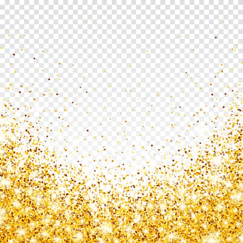 Glitter gold border template banner Royalty Free Vector