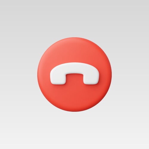 3d realistic phone call icon Royalty Free Vector Image