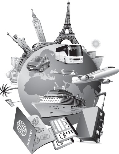 Travel service Royalty Free Vector Image - VectorStock