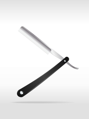 Straight Razor - Silver Blade Royalty Free Vector Image