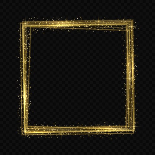 Circle golden light tracing effect Royalty Free Vector Image