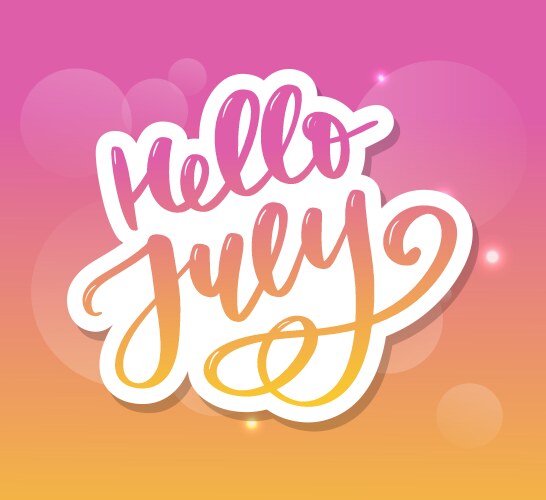 Calligraphy July Lettering Vector Images (over 4,200)