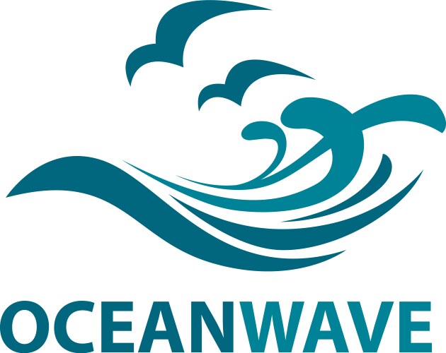 Ocean wave logo Royalty Free Vector Image - VectorStock
