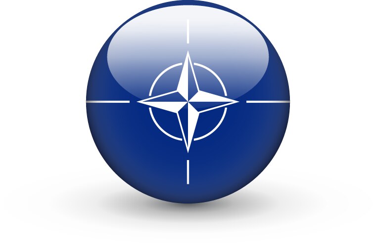 Icon of nato flag and calendar Royalty Free Vector Image