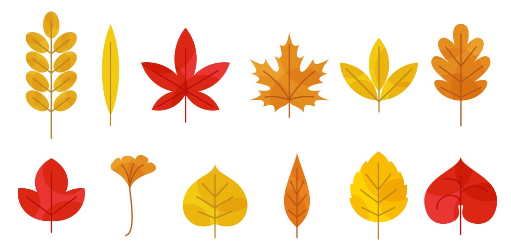 Autumn icons set Royalty Free Vector Image - VectorStock