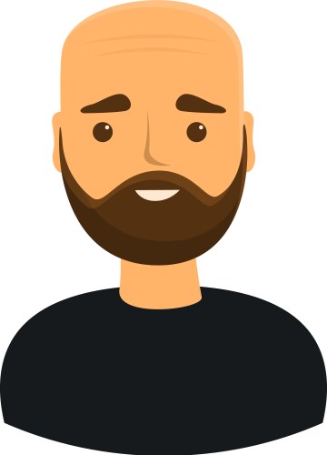 Bearded Bald Man Avatar Icon Vector Images (over 700)