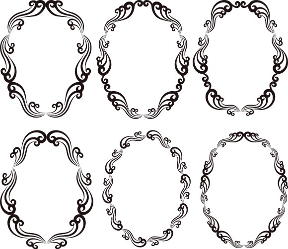 Frames oval Royalty Free Vector Image - VectorStock