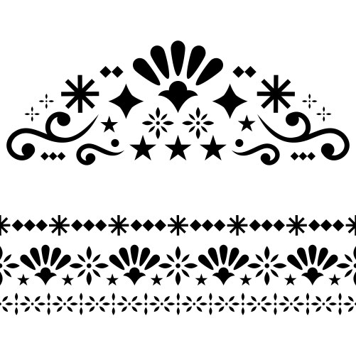 Mexican decorative frame with ornamental swirls Vector Image