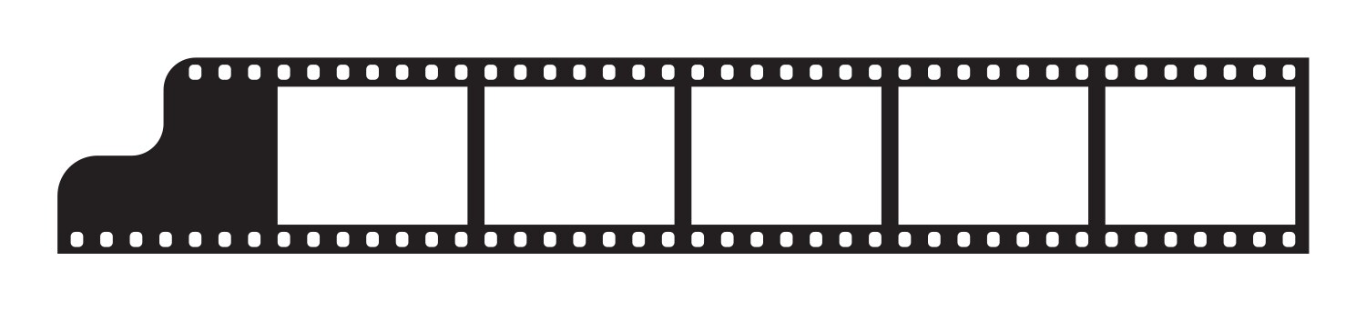 Cinema film strip roll 35mm blank slide frame Vector Image