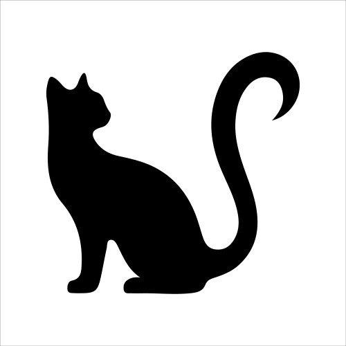 Black cat silhouette pattern – Royalty-Free Vector | VectorStock