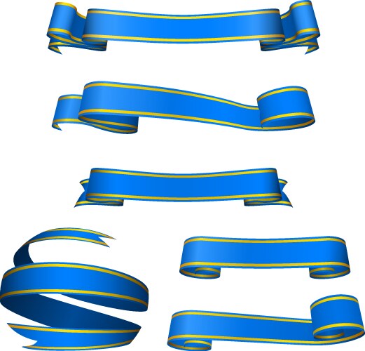 Blue Scroll Ribbon Banner Vector Images (over 2,000)