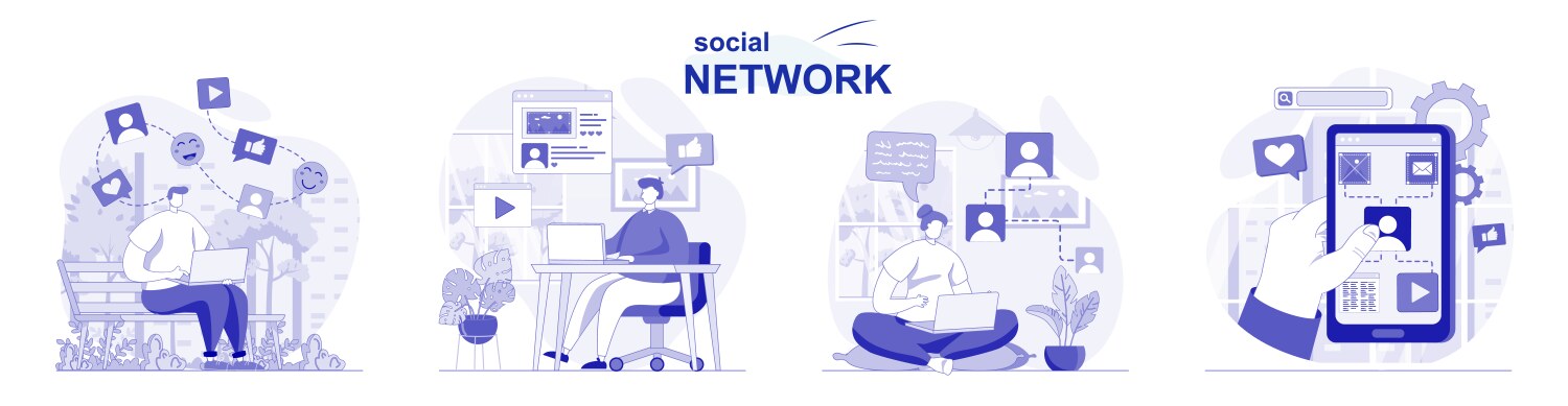 Social Network Banner Vector Images (over 75,000)