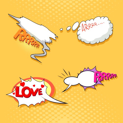 Comic Speech Bubble Art Background Royalty Free Vector Image