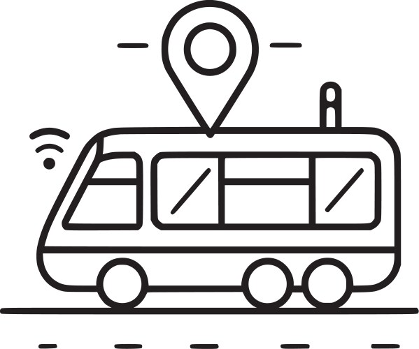 Bus navigation Royalty Free Vector Image - VectorStock