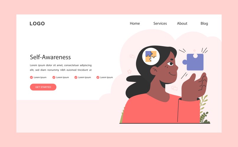 Maladaptive behavior web banner or landing page Vector Image