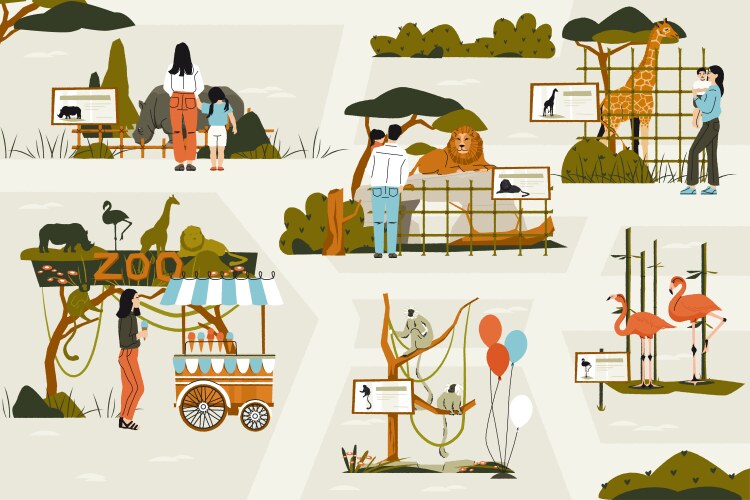 Cartoon Zoo Scene Vector Images (over 7,800)