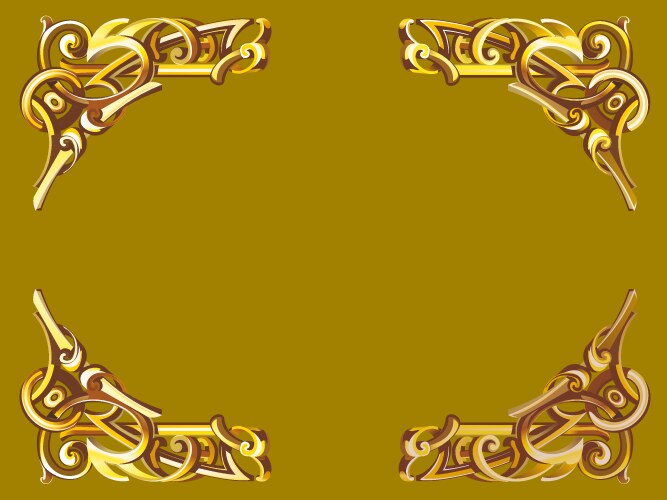 Gold border in the ancient greek style Royalty Free Vector