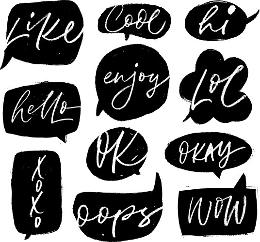 Slang bubbles different words and phrases Vector Image