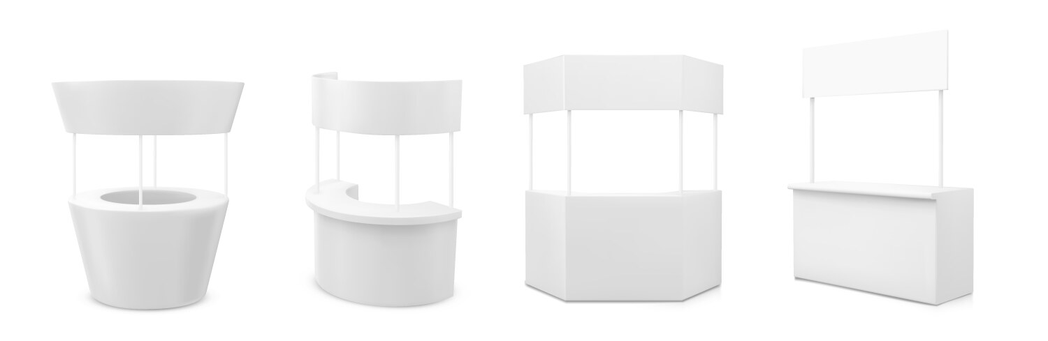 Advertising and promo booth stand Royalty Free Vector Image