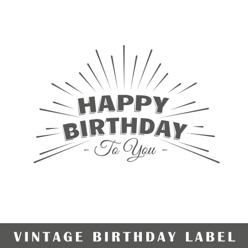 Happy birthday logo template design Royalty Free Vector