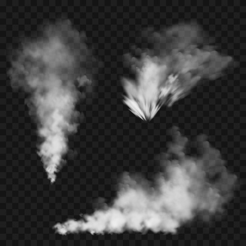 Explosion smoke blast realistic 3d Royalty Free Vector Image