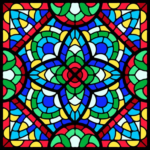 Stained glass pattern Royalty Free Vector Image