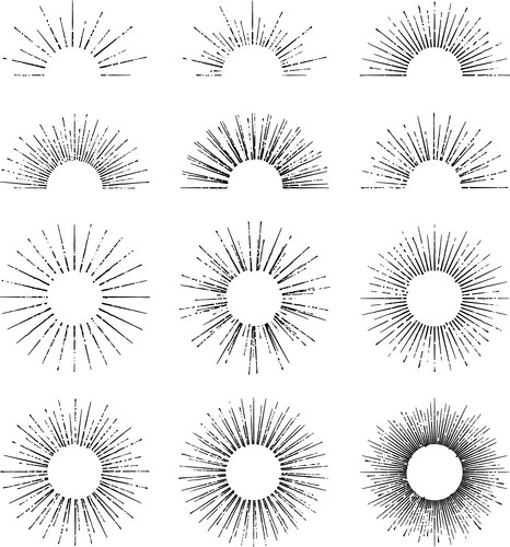 Vintage nautical wind roses set Royalty Free Vector Image