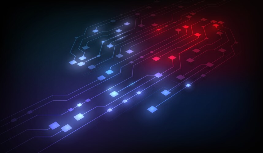 Abstract circuit networking blockchain concept Vector Image