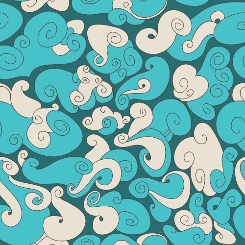 Chinese clouds smoke seamless pattern Royalty Free Vector